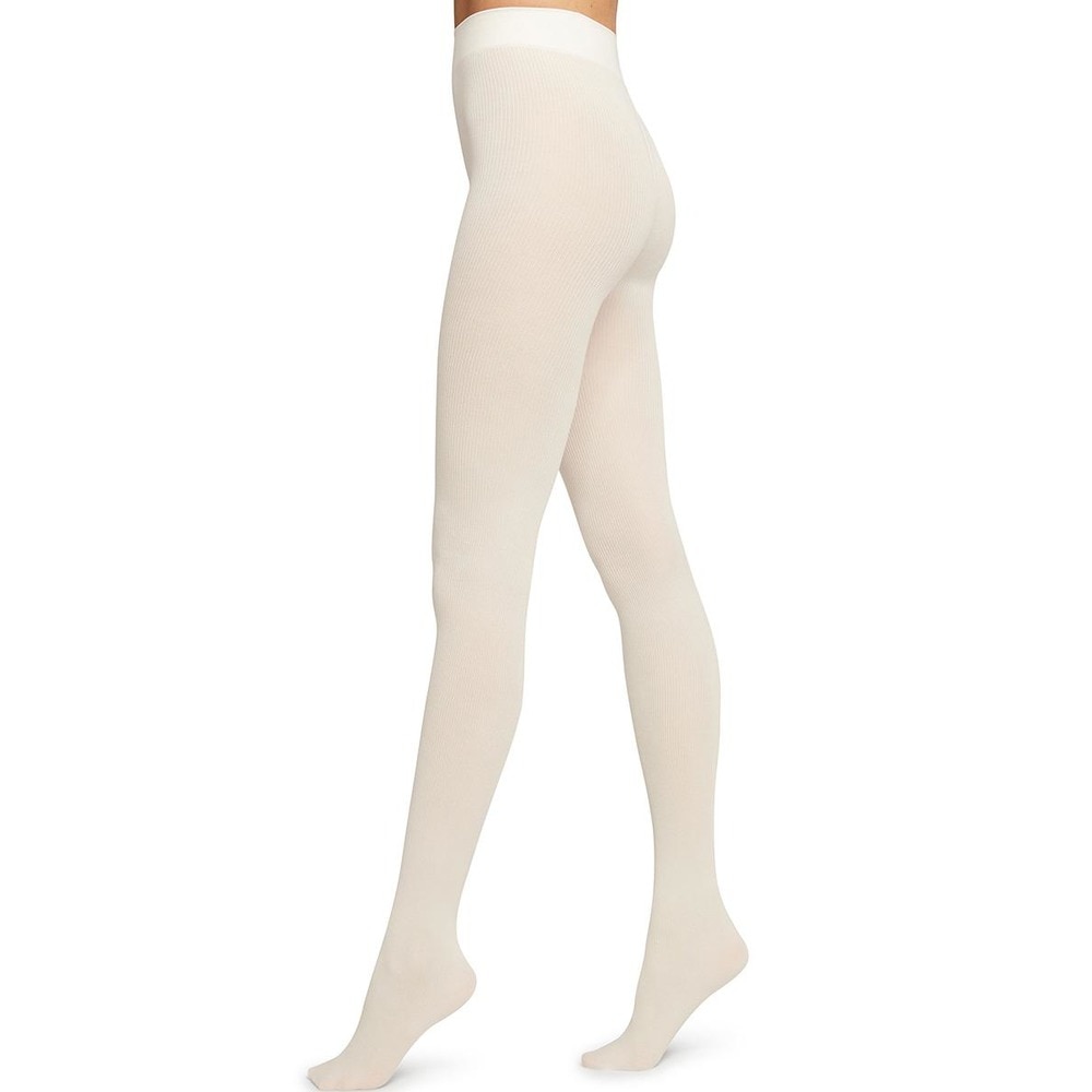 Panty en diseño de canalé opaco-mate Blanco Wolford · El Corte Inglés