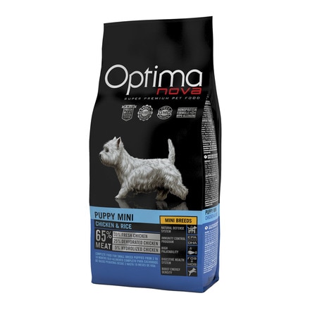 Pienso para perros cachorros mini Optima Nova pollo y arroz 2 Kg ...