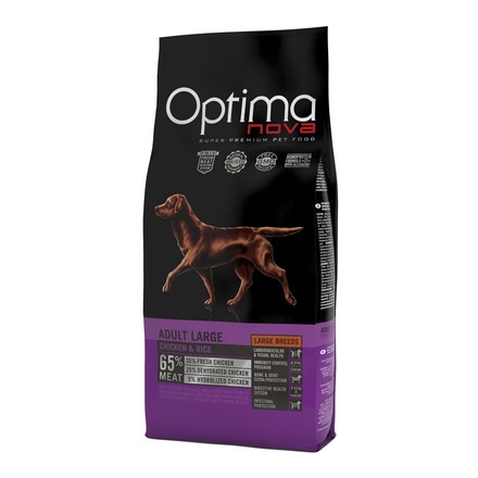 Pienso para perros adultos grandes Optima Nova pollo y arroz 12 Kg · Optima Nova · El Corte Inglés