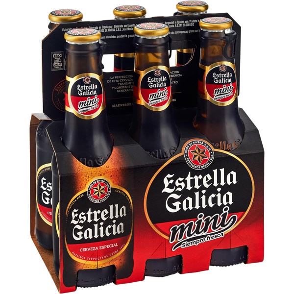 Comprar Mini cerveza rubia Especial pack 6 botellas 20 cl · ESTRELLA ...