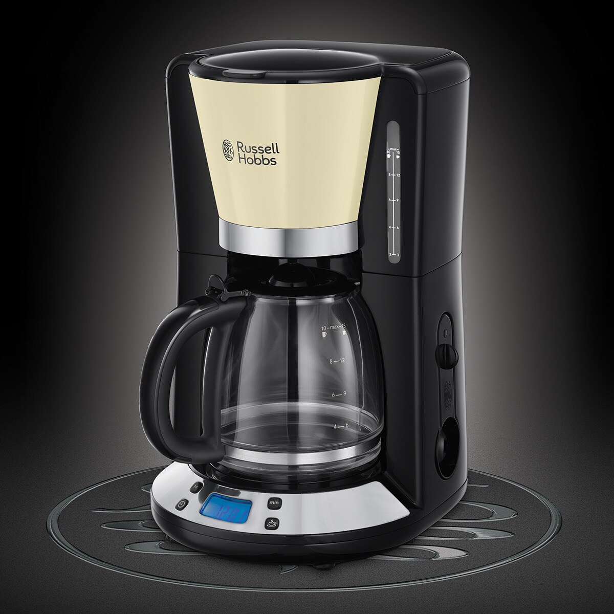 Cafetera de goteo Russell Hobbs Colours Plus Crema con pantalla LCD ...