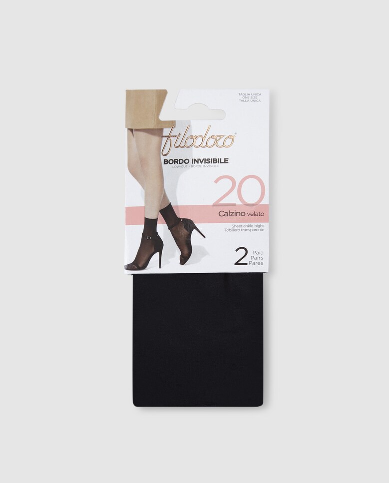 Pack de 2 tobilleros Filodoro liso transparente · Filodoro
