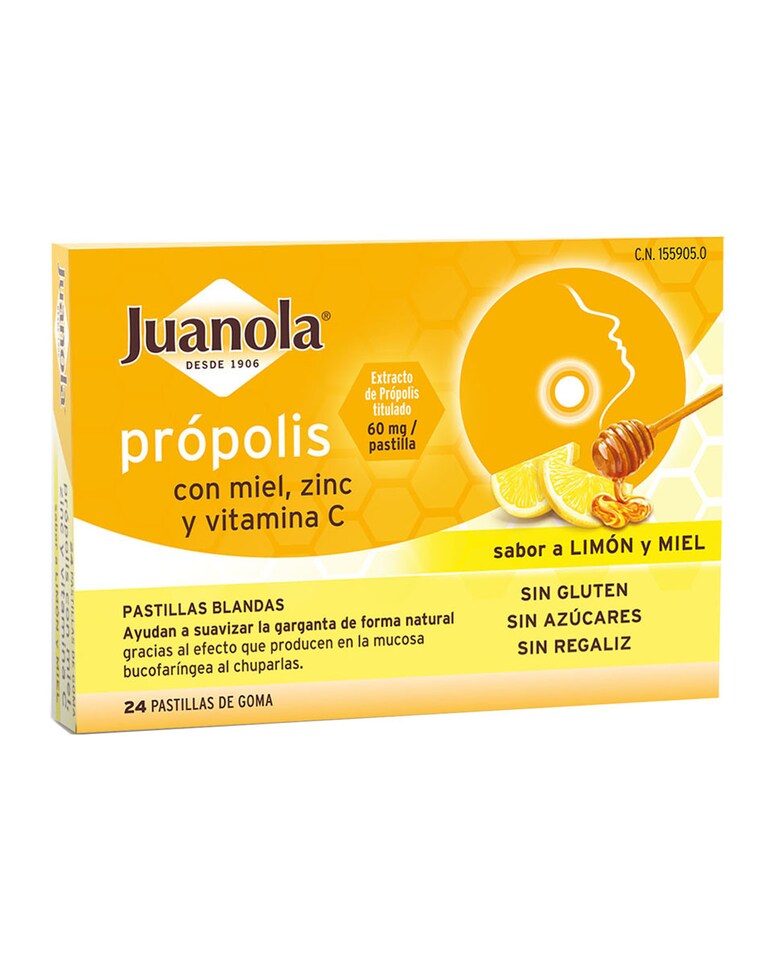 Propolis con Miel/Zinc + Vitamina 'C' sabor Limón Miel Juanola ...