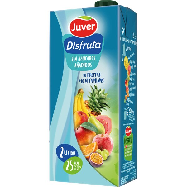Comprar Néctar De 10 Frutas 10 Vitaminas Sin Azúcares Añadidos Brik 2 L · Juver Disfruta