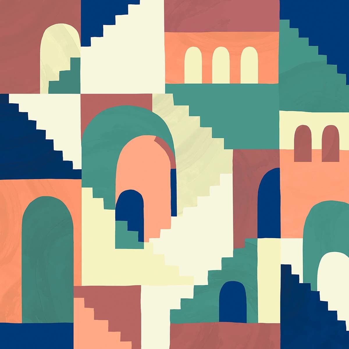 Fotomural TNT geométrico arcos Coordonne · Coordonne · El Corte Inglés