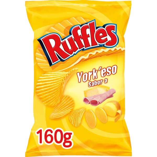 patatas fritas onduladas sabor a Jamón York y Queso bolsa 160 g ...
