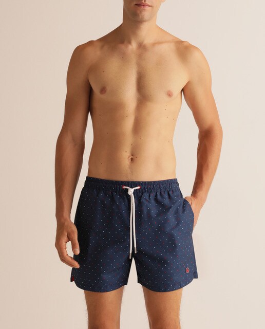 Bañador Bermuda De Hombre Estampado Azul Marino · El Ganso · El Corte