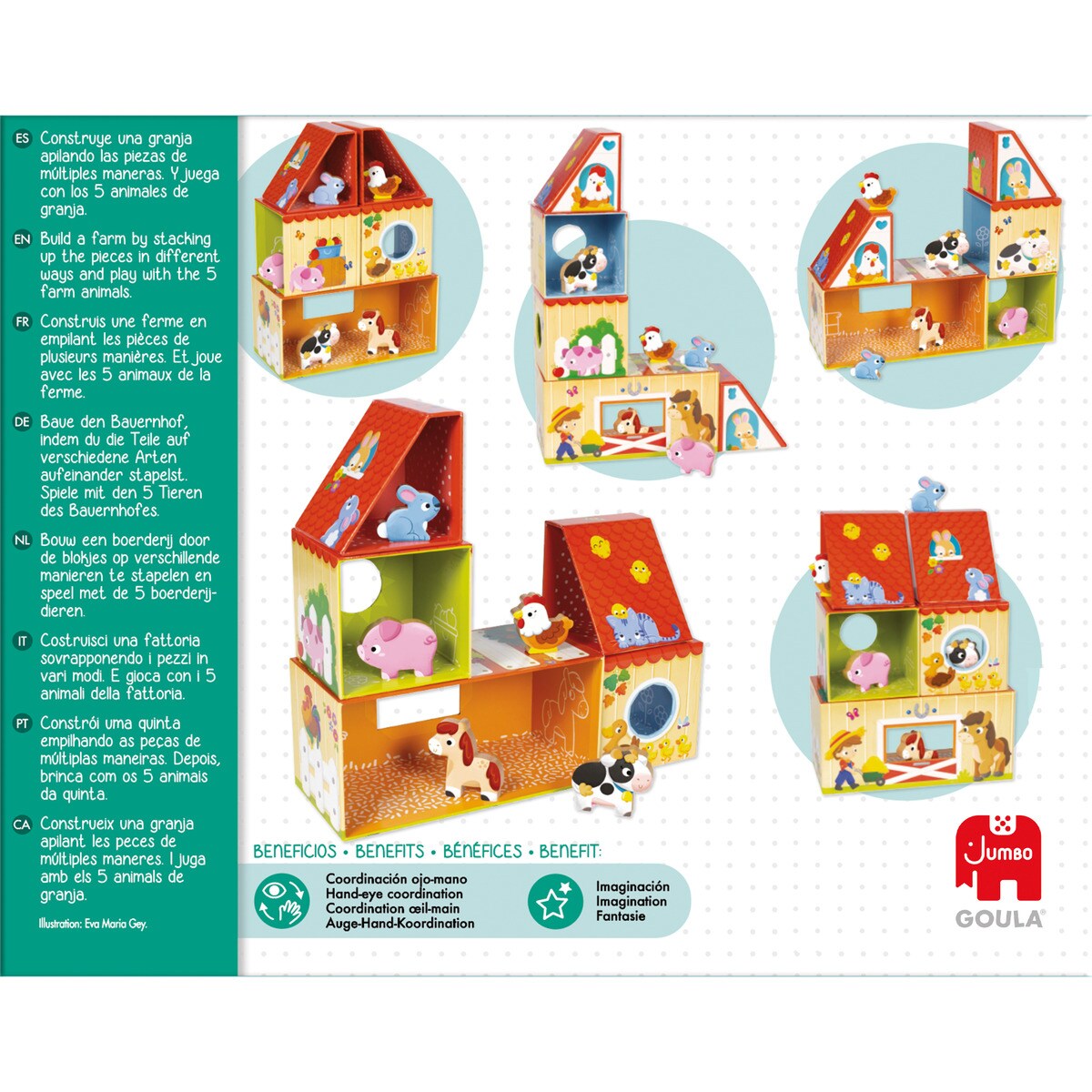 Juguete de Madera educativo para construir una granja de animales My ...