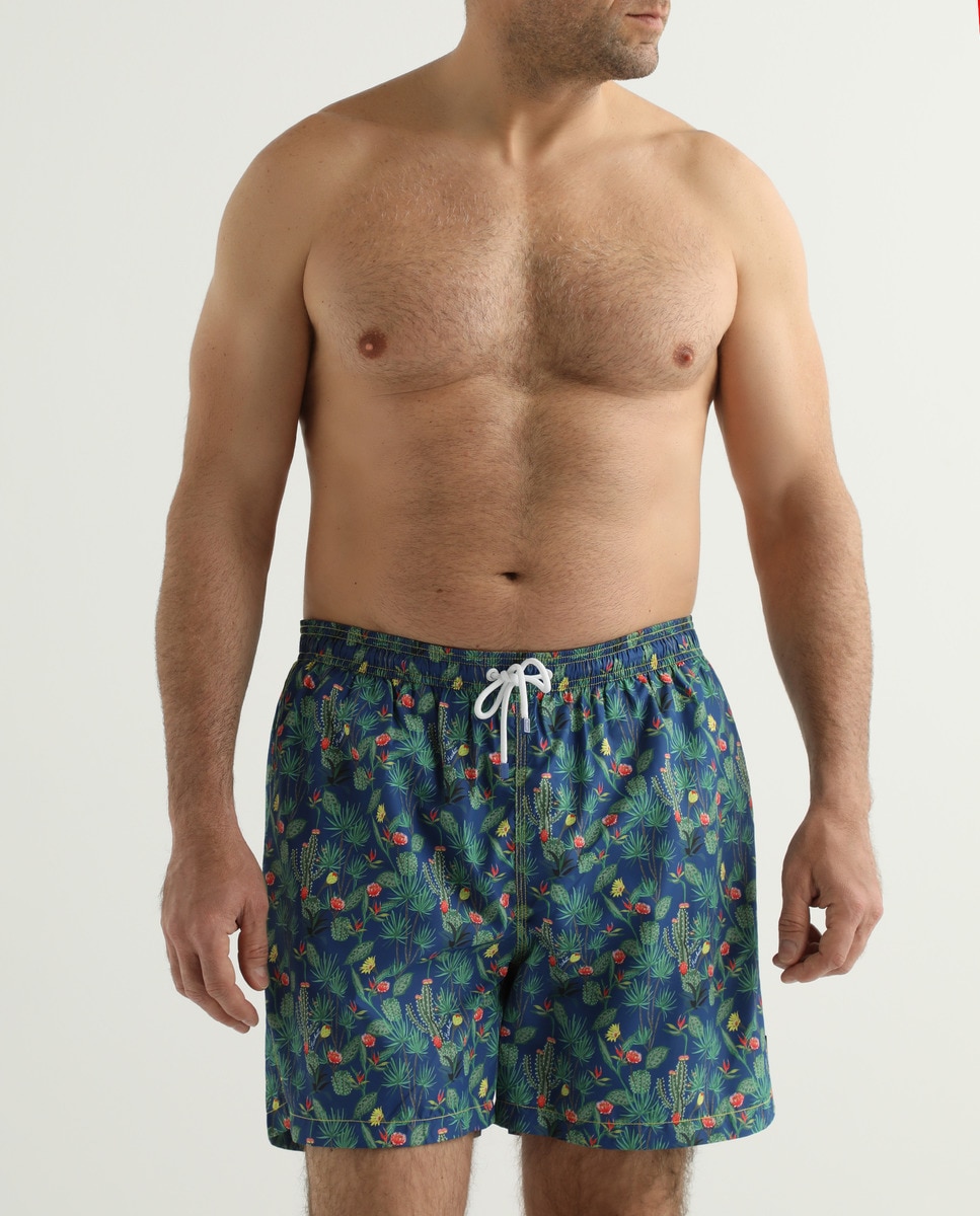 Bañador Bermuda De Hombre Cactus Azul Tallas Grandes · Hackett · El