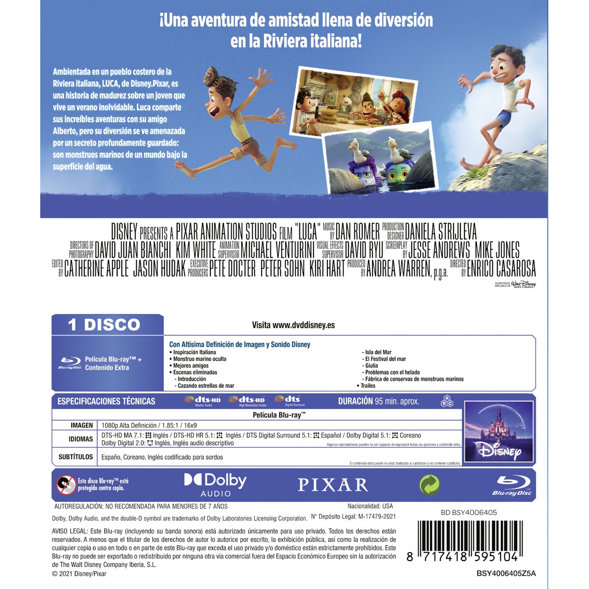 Luca (Blu-Ray) · Warner · El Corte Inglés