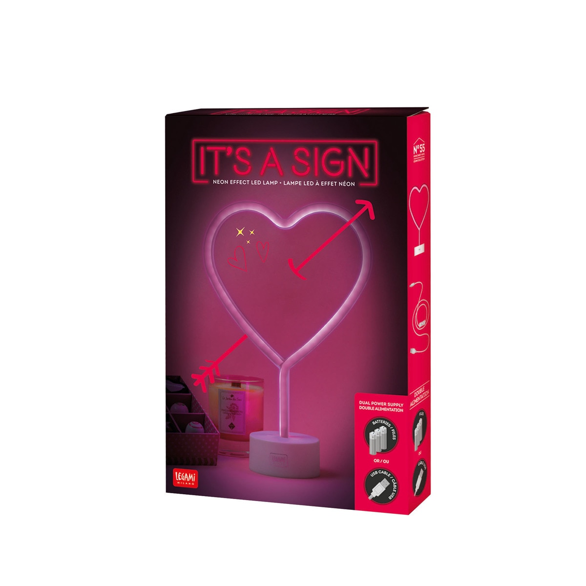 Lámpara Led Legami Heart · Legami · El Corte Inglés