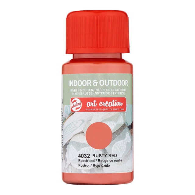 Bote de Pintura para Interior y Exterior de 50 ml Art Creation Rojo ...