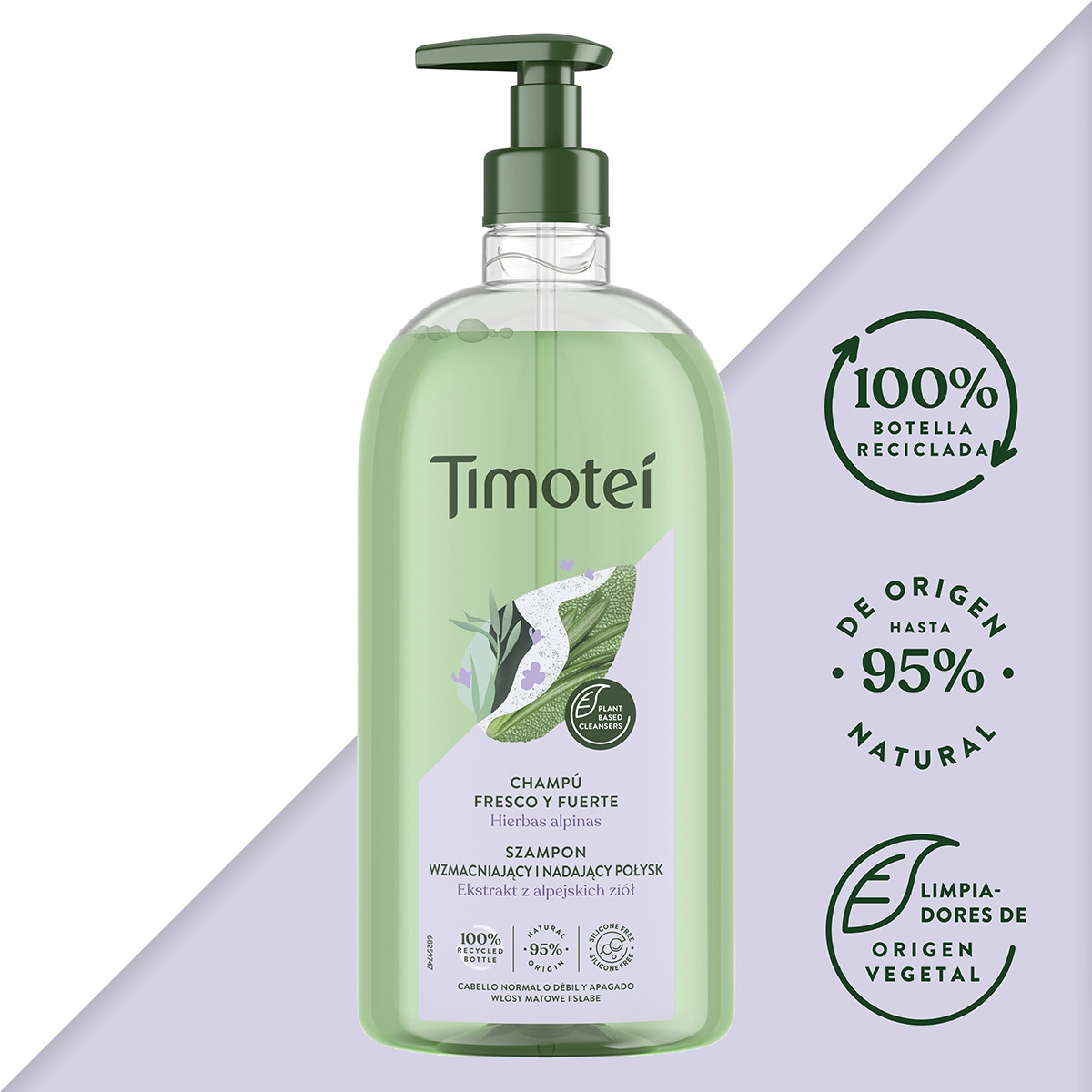 Fresh and Strong shampoo with Alpine herb extract for normal or weak ...