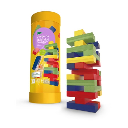 Juego de habilidad de madera sostenible Bloques de madera Tambaleo Plus ...
