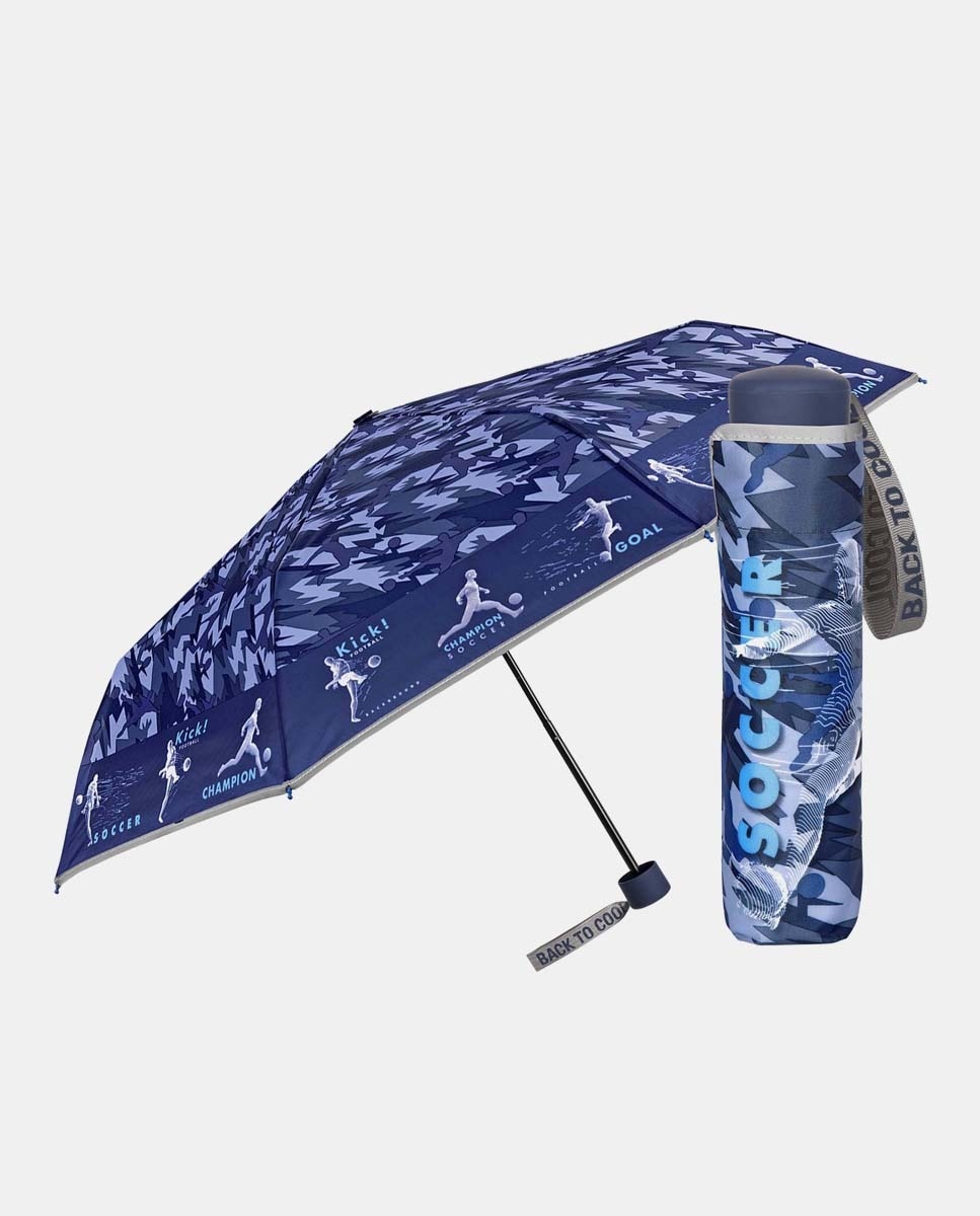 Paraguas infantil plegable estampado de camuflaje azul · Perletti · El ...