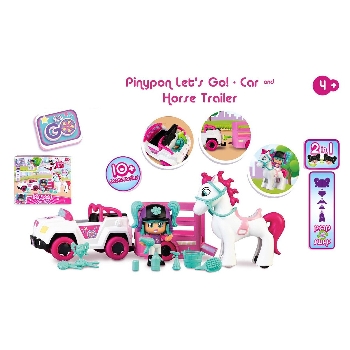 Pinypon Coche con remolque y caballo · Pinypon · El Corte Inglés