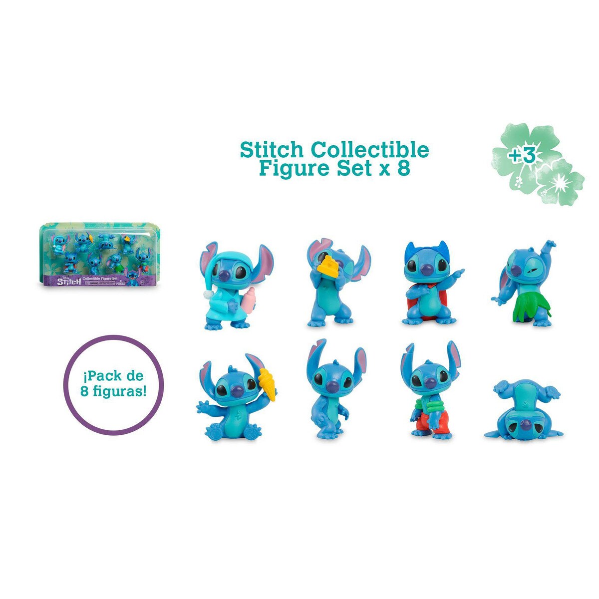 Conjunto De Figuras De Lilo Y Stitch LILO & STITCH Set De 8 Figuras