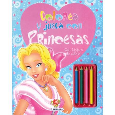 Colorea y juega con princesas (con lápices de colores) · SUSAETA ...