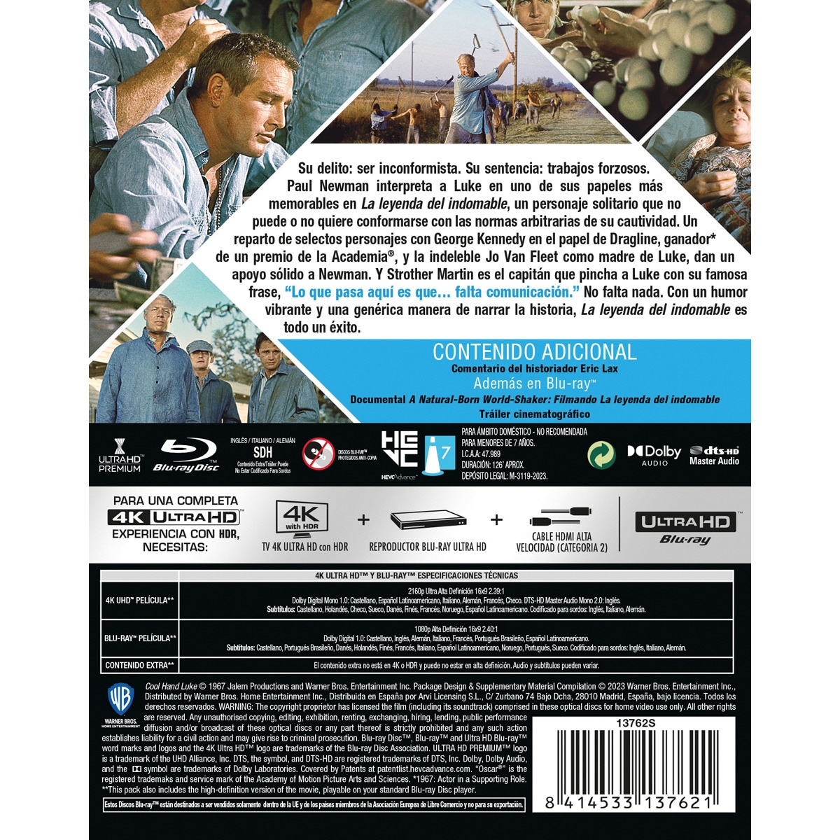 La leyenda del indomable (Edición Metálica) (4K Ultra HD + Blu-Ray) · Warner · El Corte Inglés