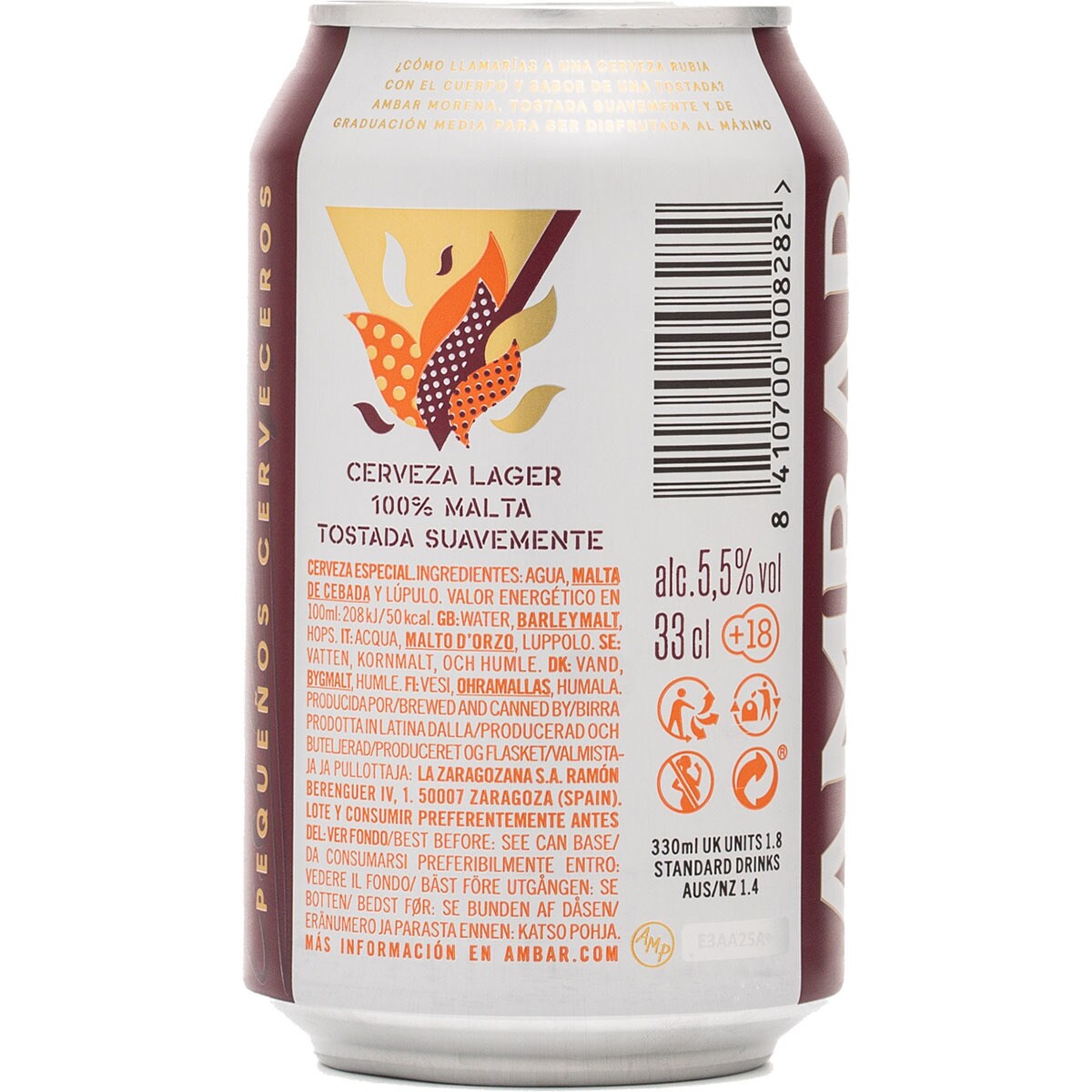Cerveza tostada Morena tipo lager lata 33 cl · AMBAR · Supermercado El ...