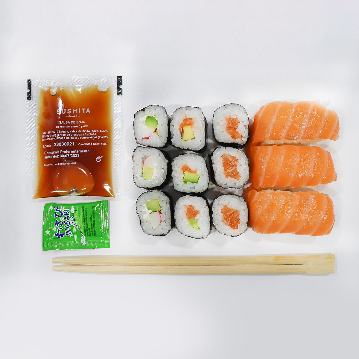 Fuji sushi variado 12 piezas bandeja 225 g · SUSHITA · Supermercado El Corte Inglés El Corte Inglés
