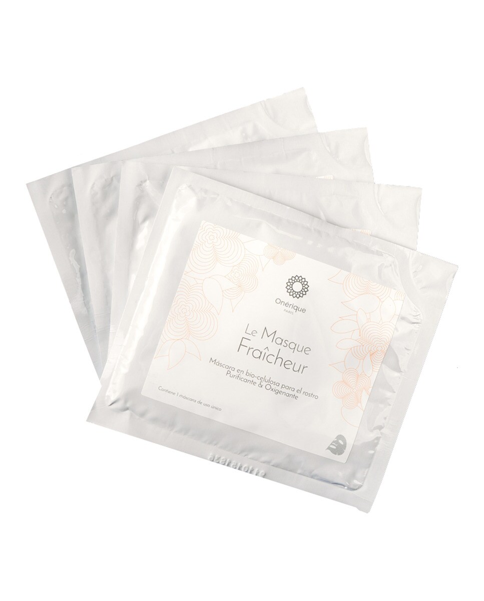 Pack de 4 Mascarillas en bio-celulosa Le Masque Fraîcheur 8 ml Onérique ...