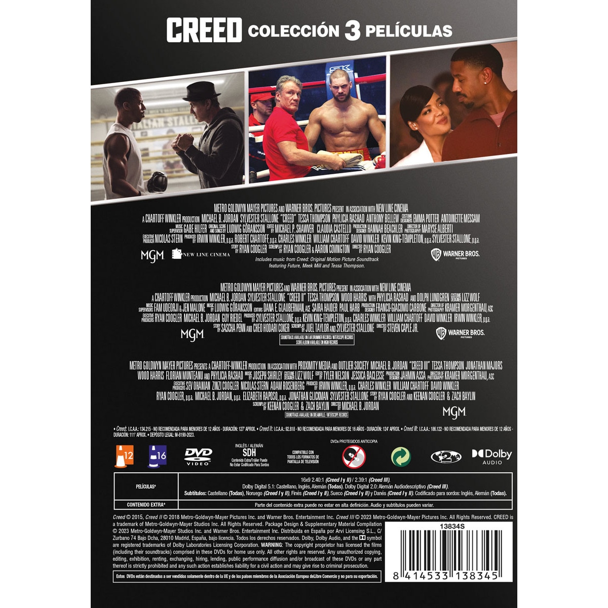 Creed Pack 1-3 (DVD) · Warner · El Corte Inglés