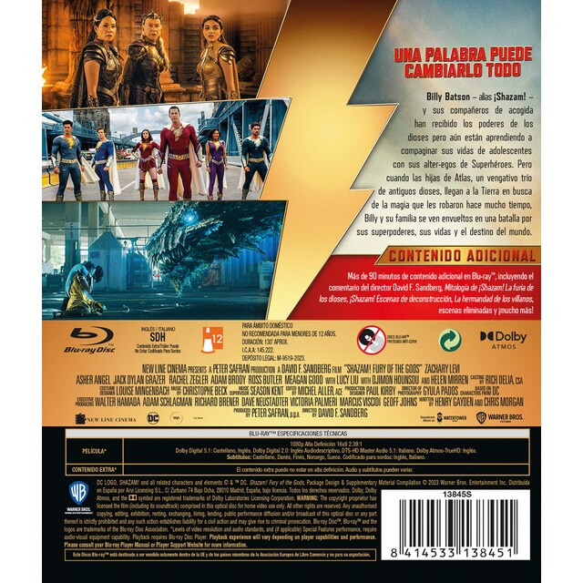 ¡Shazam! La furia de los dioses (Blu-Ray) · Warner · El Corte Inglés