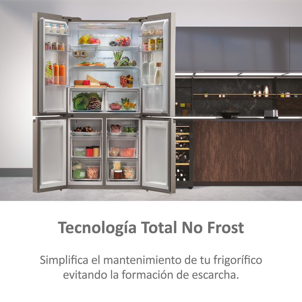 Frigorífico americano Haier Total No Frost Cube 90 Series 5 - HCR5919ENMM · Haier · El Corte Inglés