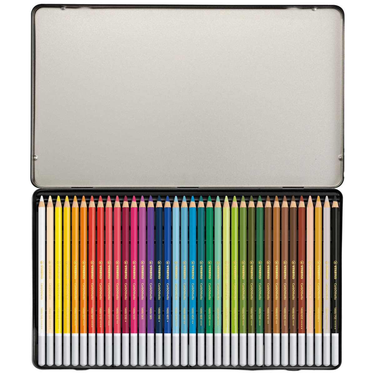 Lápis de Cor Giz-Pastel CarbOthello ARTY+ Estojo Metálico - 36 Cores ...