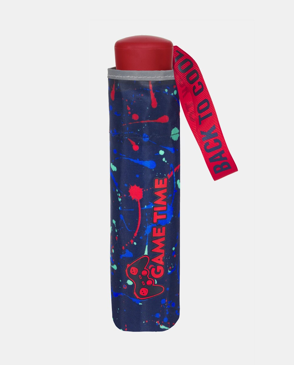 Paraguas infantil plegable manual en azul estampado · Perletti · El ...