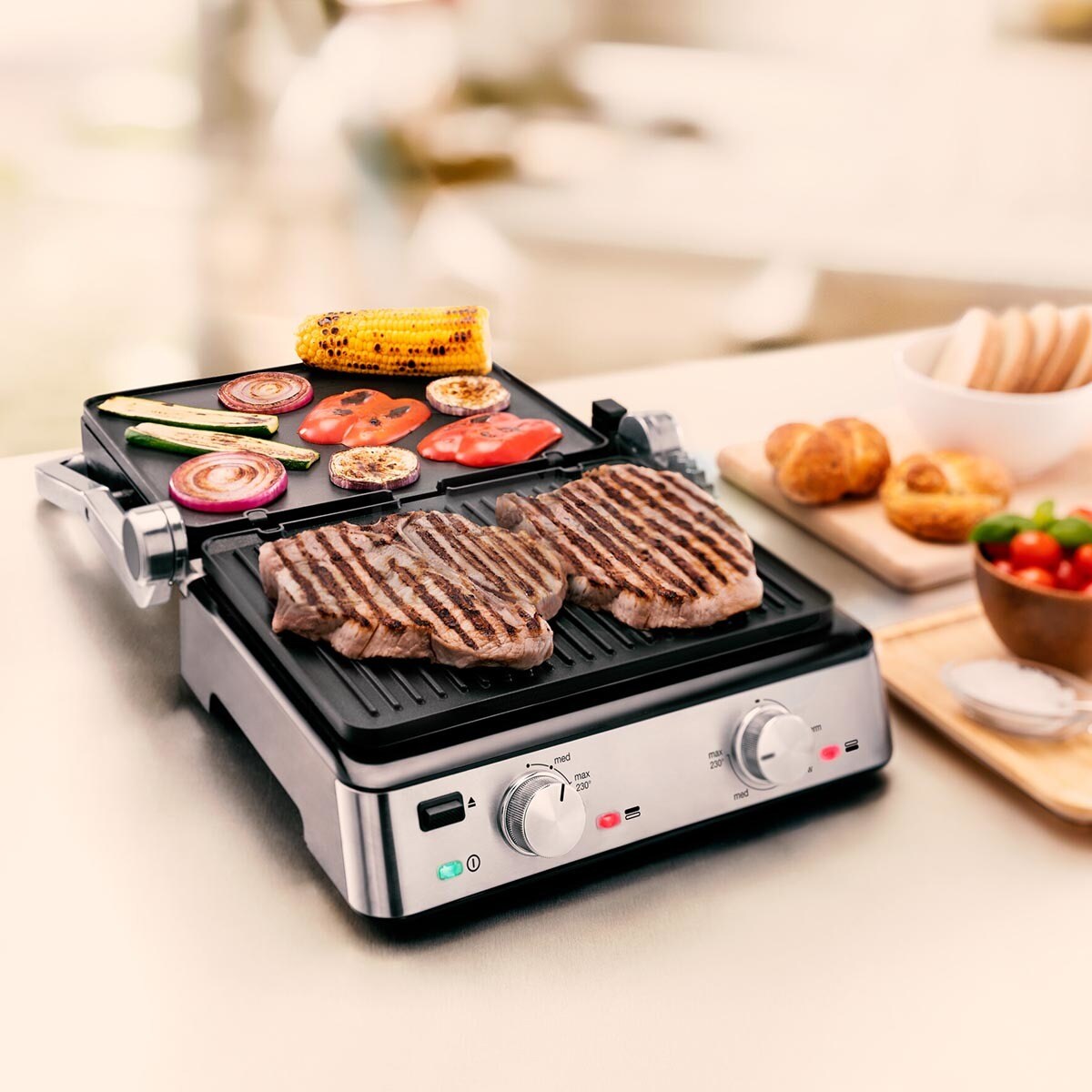 Multi Grill 7 Braun CG7020 3 en 1 y doble placa independiente · Braun ...