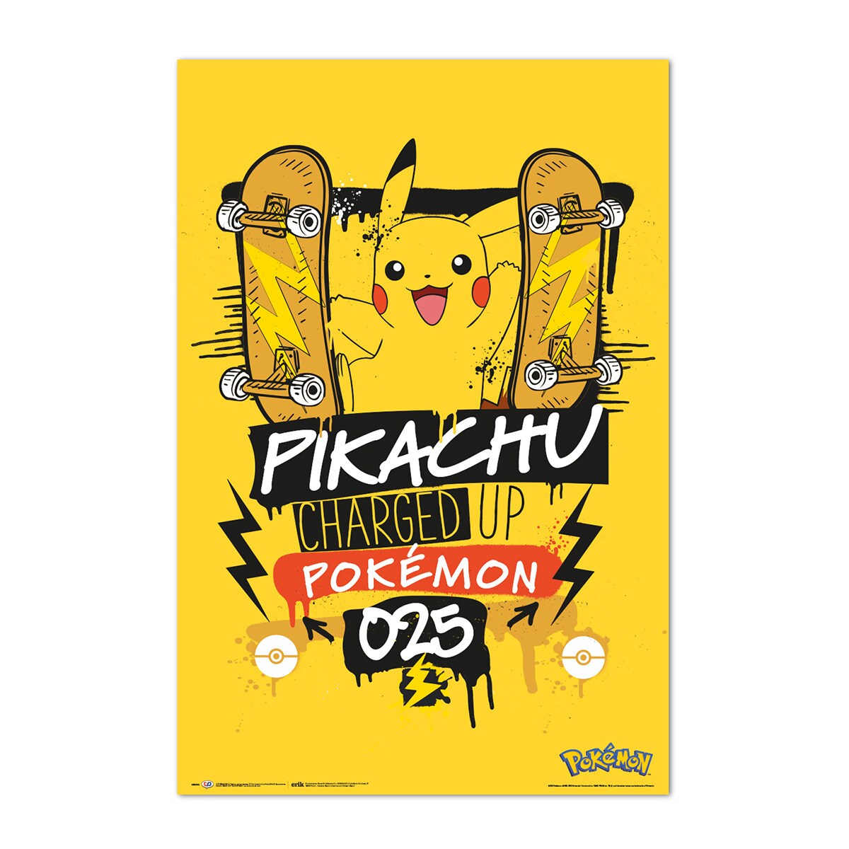 Póster Pikachu Charged Up Pokemon Pokedex Erik · Grupo Erik Editores, S ...