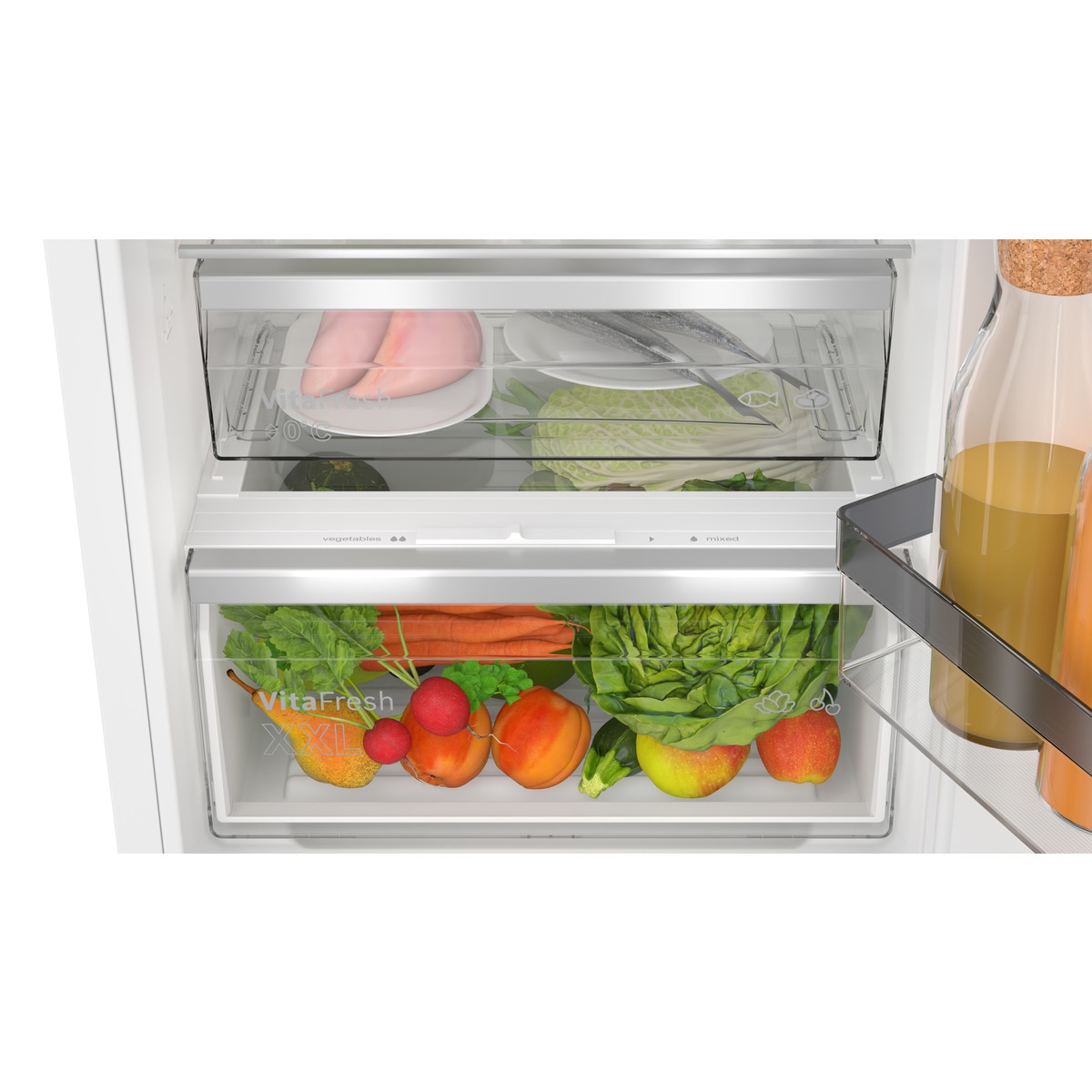 Frigorífico integrable combi Bosch VitaFresh XXL Serie 4 - KIN96VFD0 ...