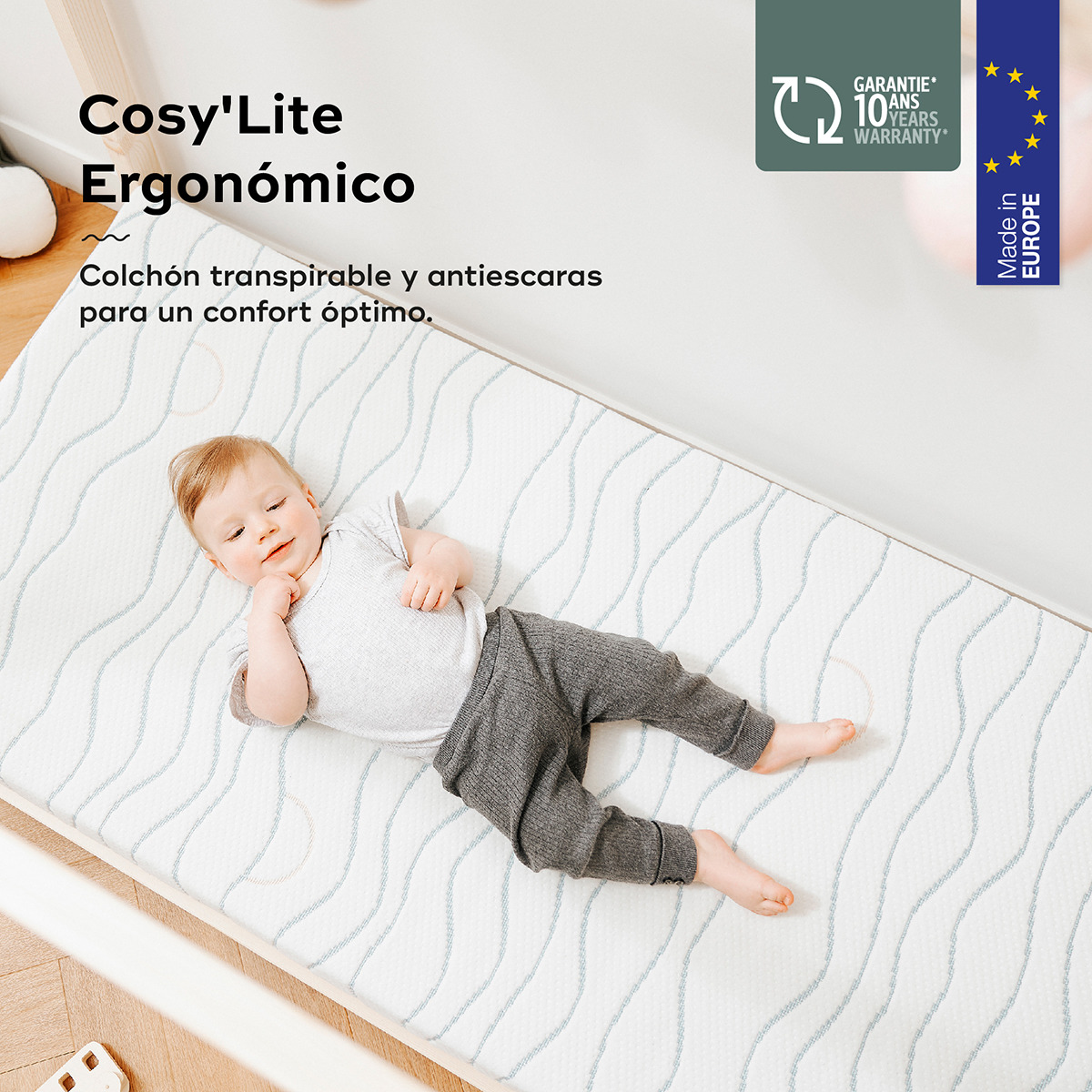 Babymoov Colchón para bebé ergonómico Cosy'Lite 60 x 120 cm · Babymoov ...