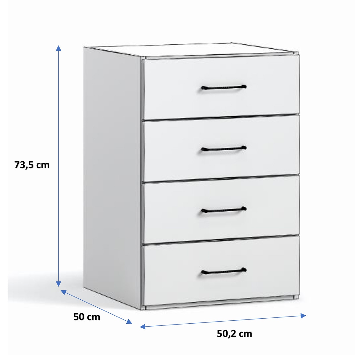 Cajonera para mesa de estudio con 4 cajones Noel El Corte Inglés Blanco ...