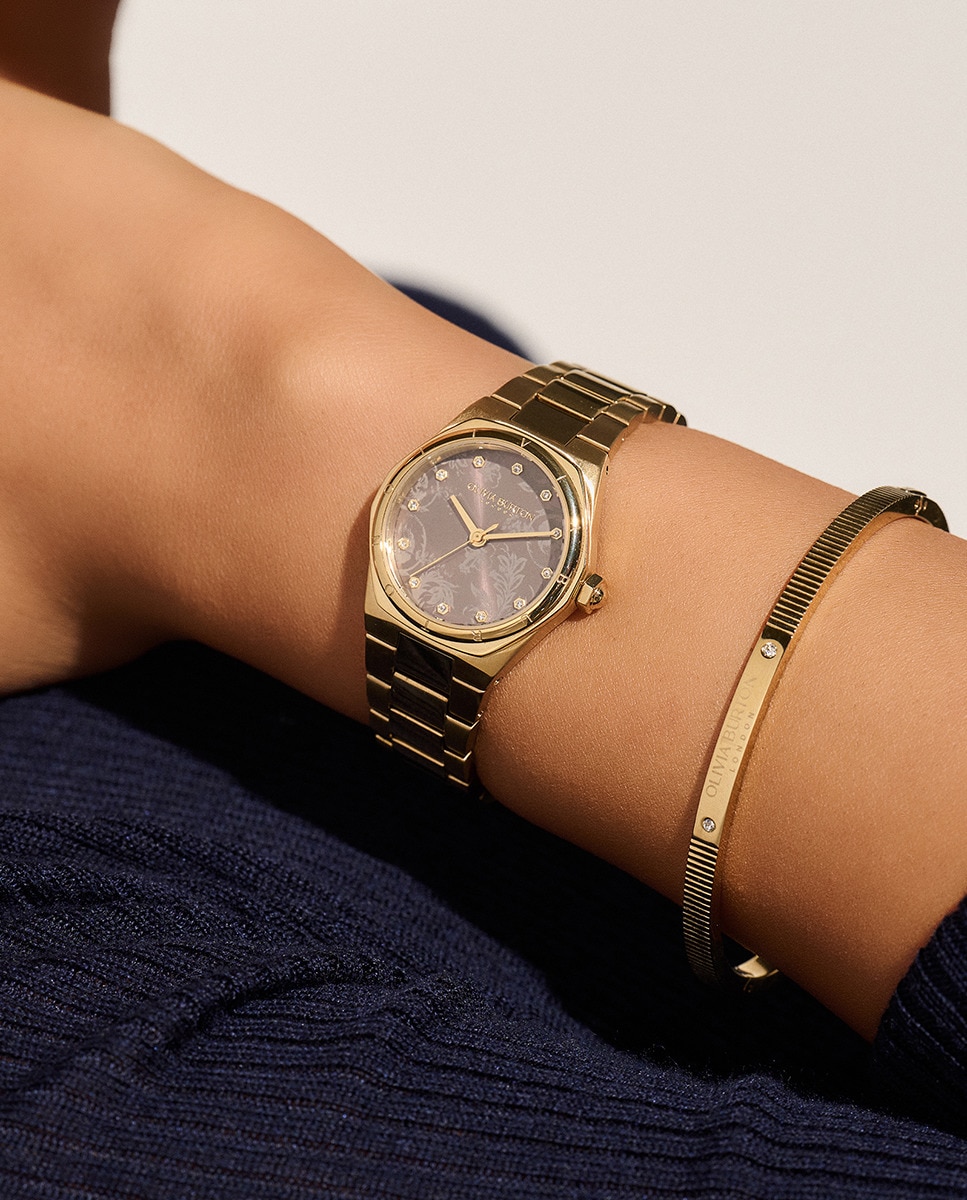 Reloj de mujer Hexa 24000107 de acero dorado · Olivia Burton · El Corte ...