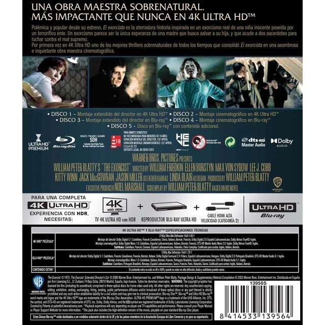 El exorcista (4K Ultra HD + Blu-Ray) · Warner · El Corte Inglés