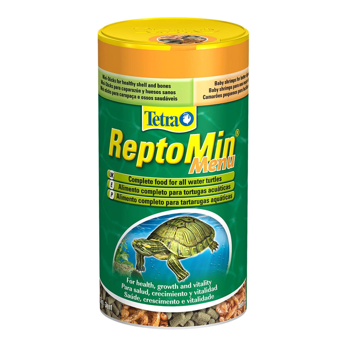 Comida para tortugas acuáticas Tetra ReptoMin menú 3 en 1 250 ml ...