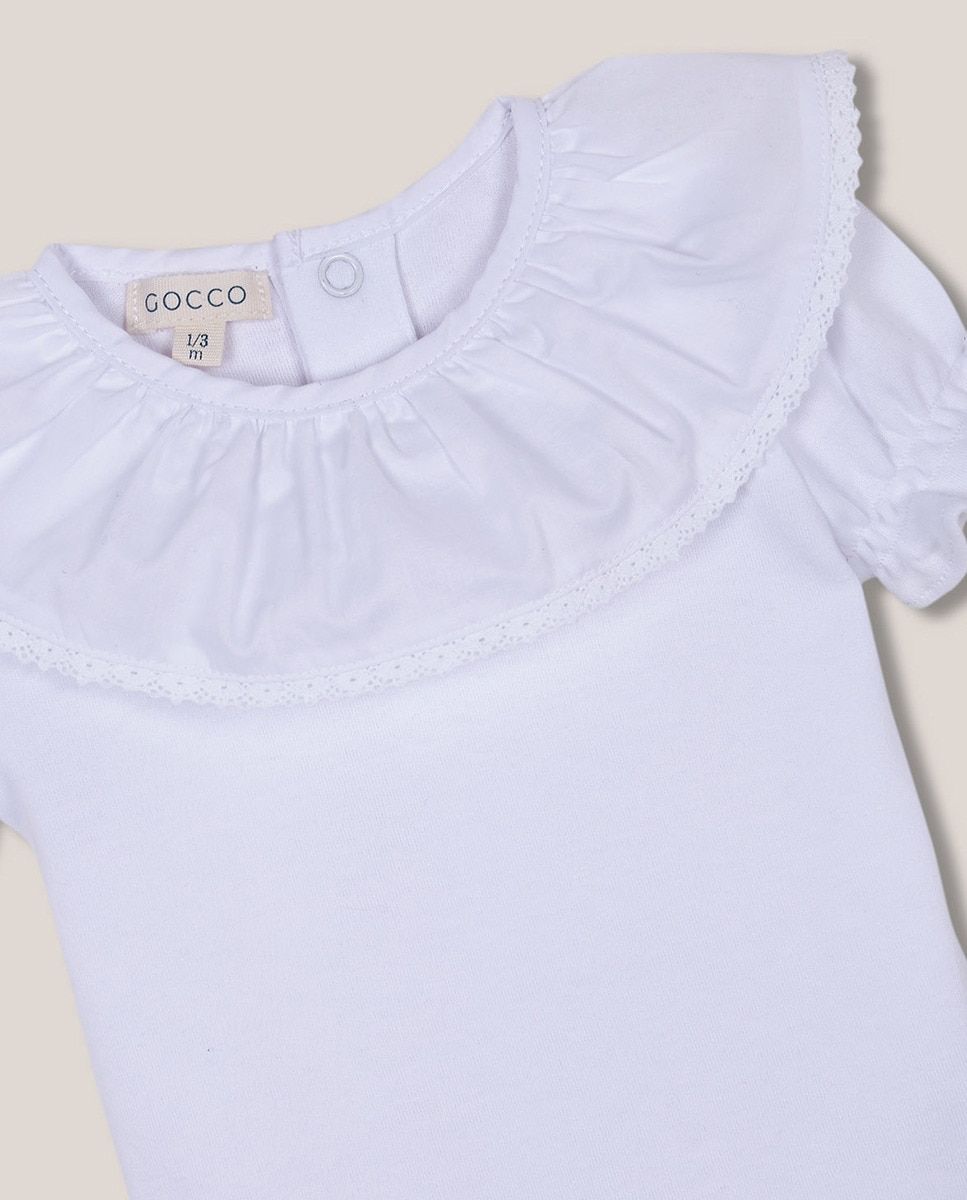Body blanco manga corta cuello volante · Gocco · El Corte Inglés