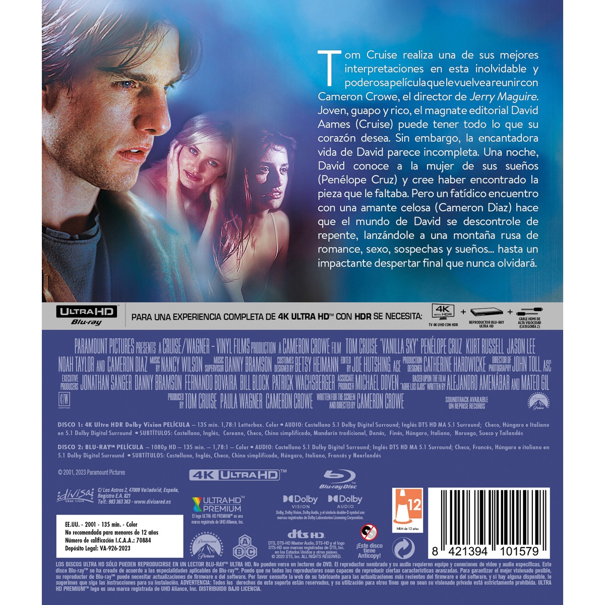Vanilla sky (4K Ultra HD + Blu-Ray) · DIVISA RED S.A. · El Corte Inglés