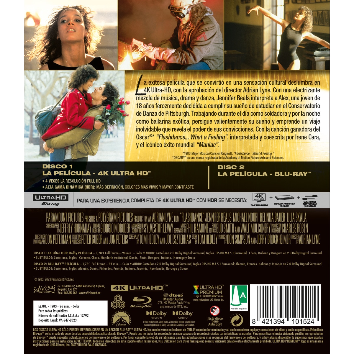 Flashdance (4K Ultra HD + Blu-Ray) · DIVISA RED S.A. · El Corte Inglés