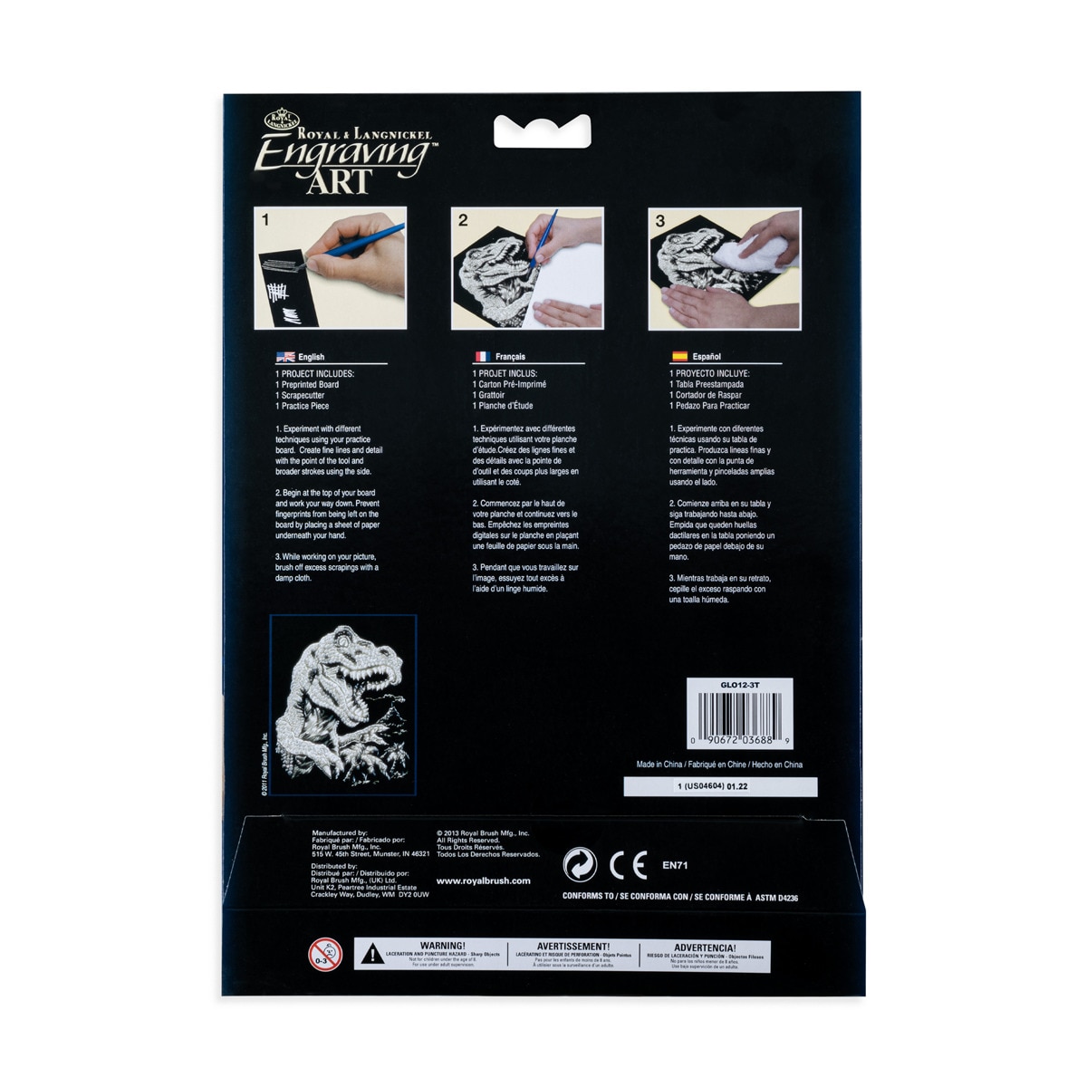 Lámina grabado Engraving Art brillo en la oscuridad dibujo ...