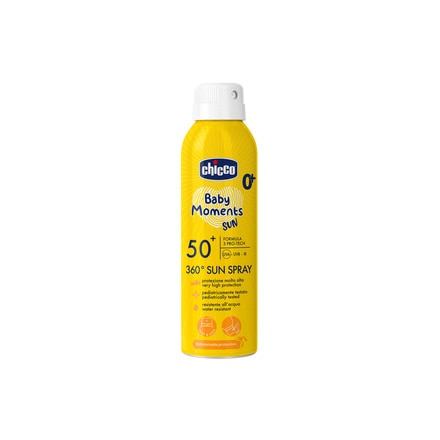 Leche solar Sun Spray SPF 50+ Baby Moments 0 meses+ 150ml · Chicco · El Corte Inglés