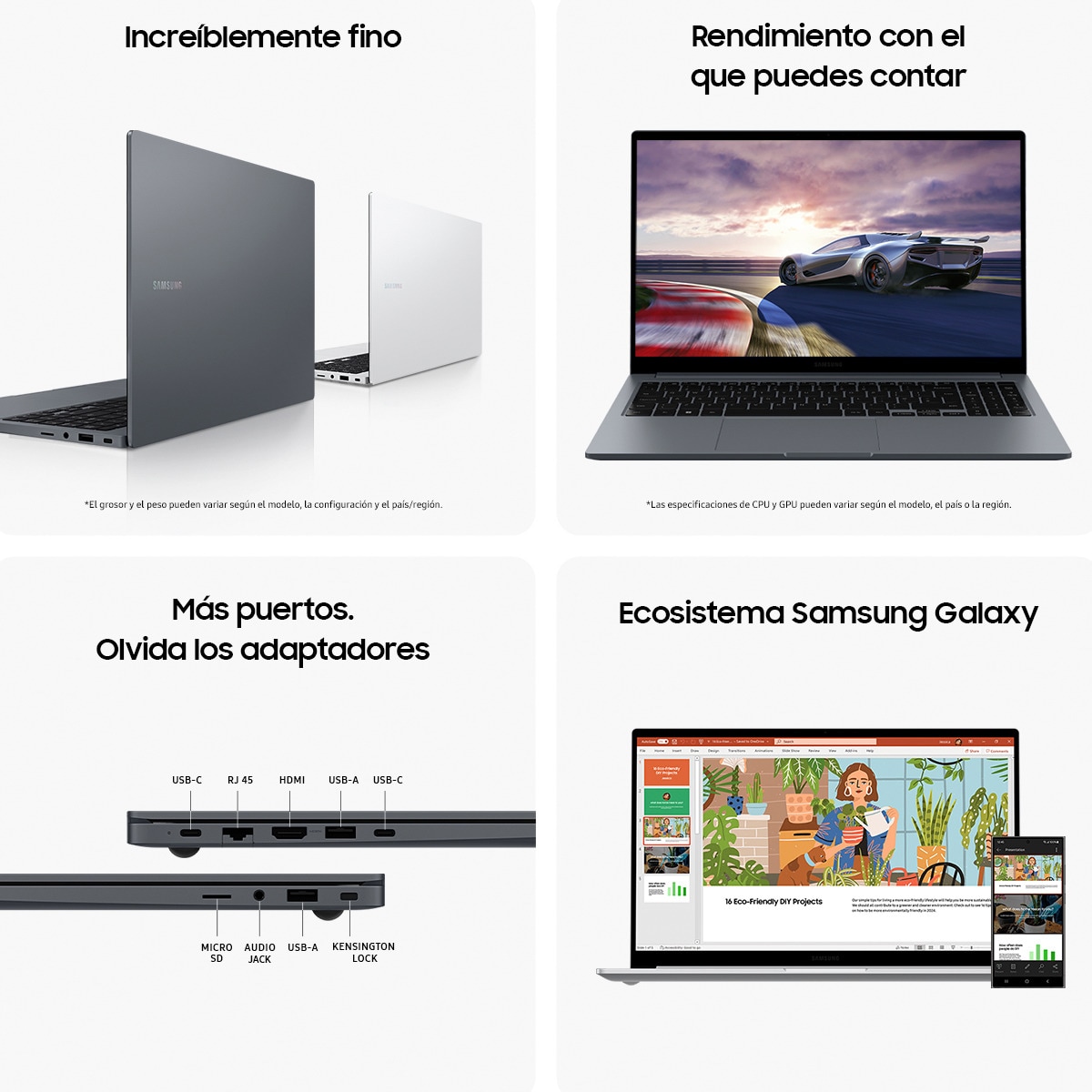 Portátil Samsung Galaxy Book4 NP750XGK-KG2ES, Intel Core 5-120U, 16GB ...