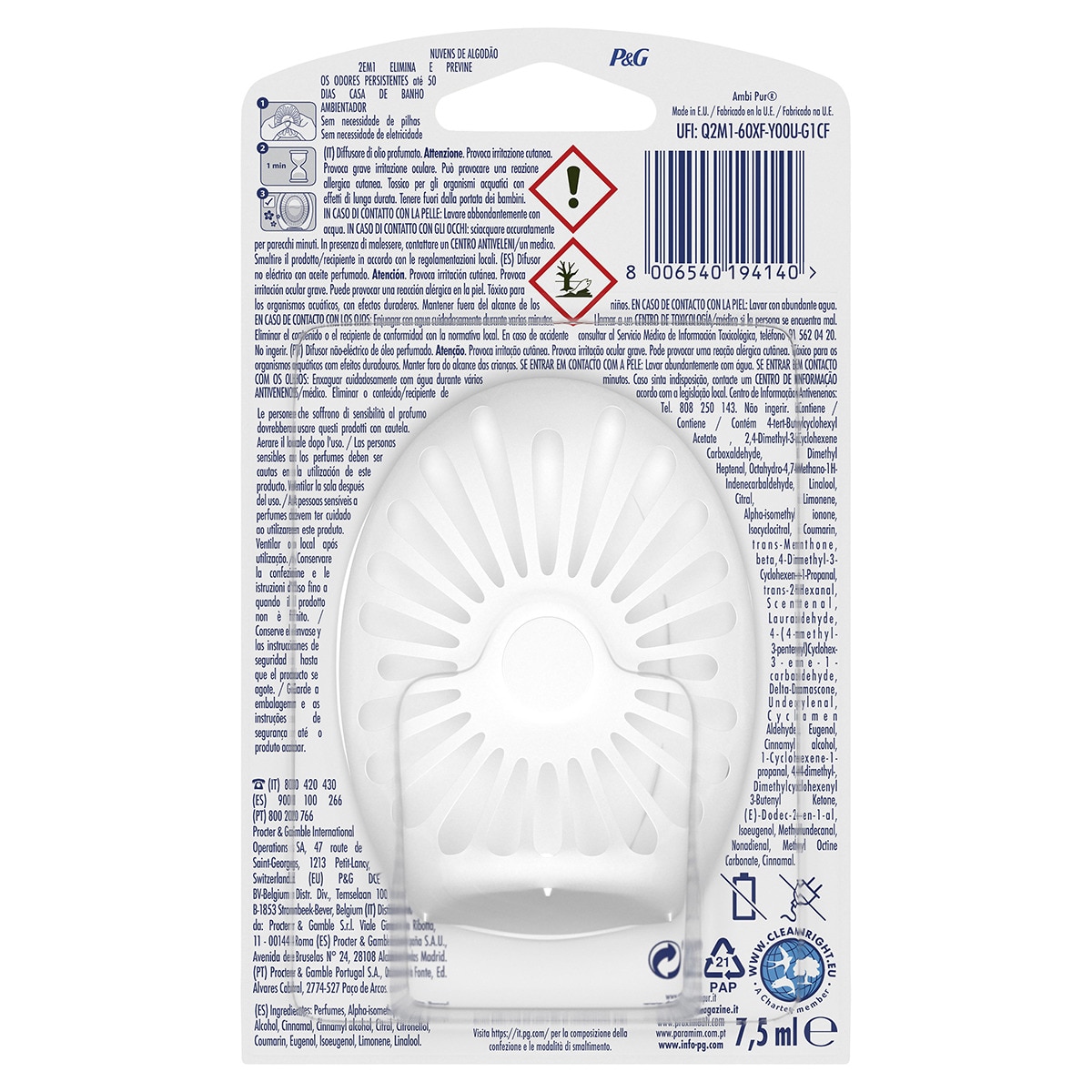 Ambientador 2 en 1 nubes de algodón blister 1 unidad · AMBIPUR BAÑO · Supermercado El Corte ...