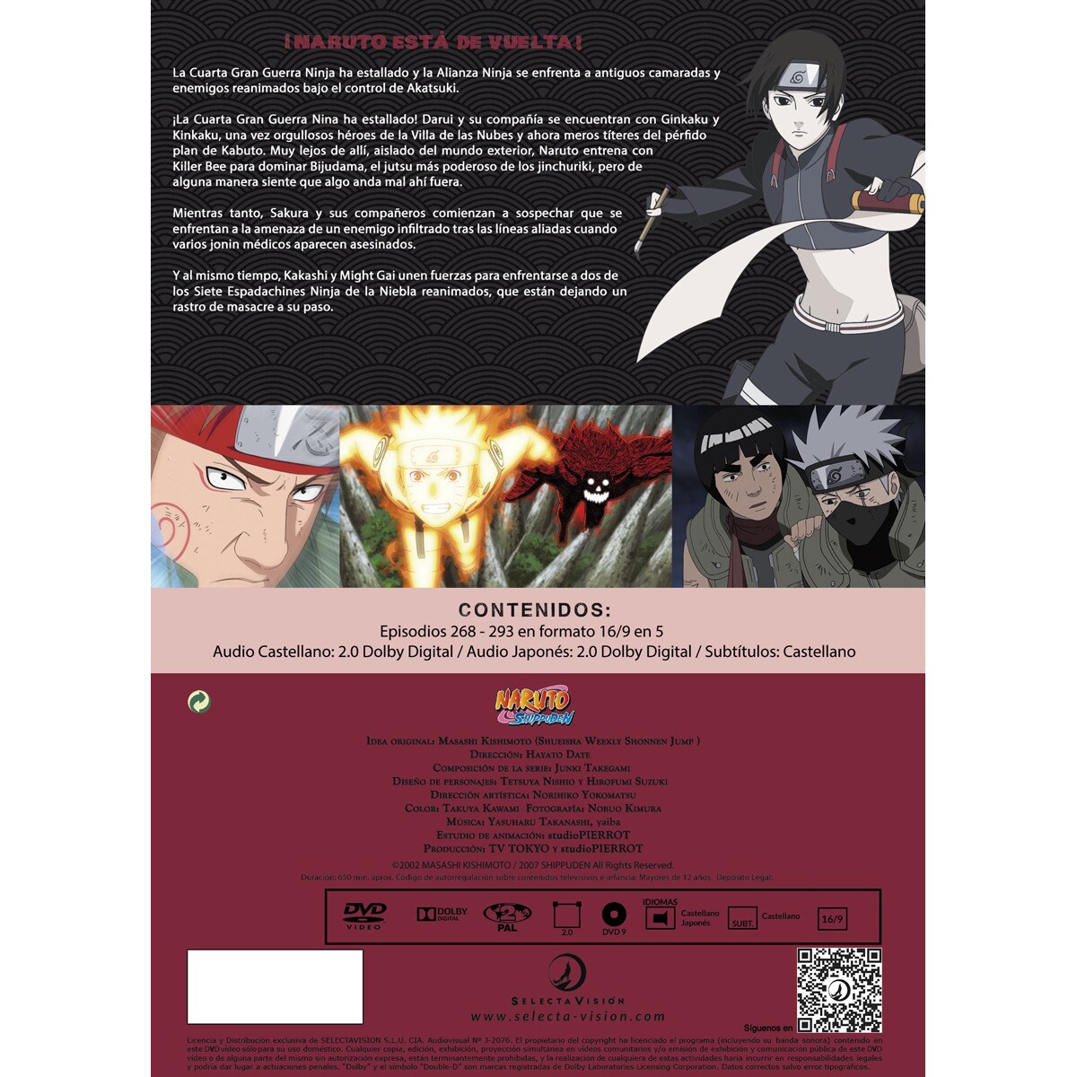 Naruto Shippuden box 11 268 a 295 (28 episodios) (DVD) · SELECTA VISION ...