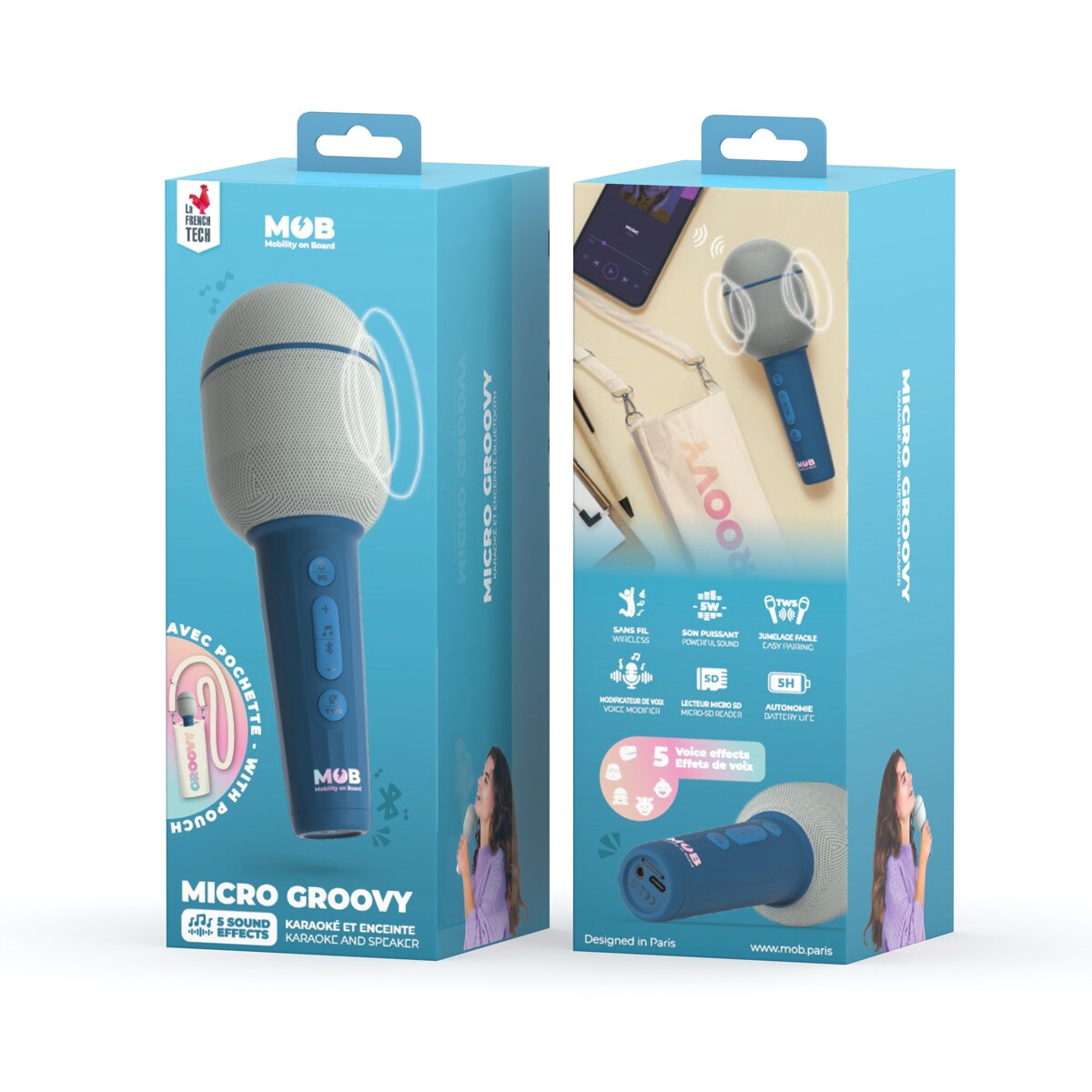 Micrófono Mob inalámbrico azul marino · Mob · El Corte Inglés