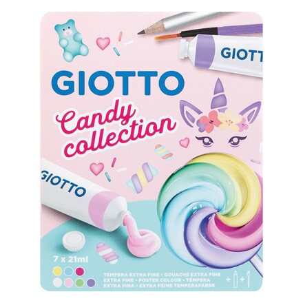 Caja de témperas 21 ml 12 unidades Candy Collection Giotto · Giotto ...