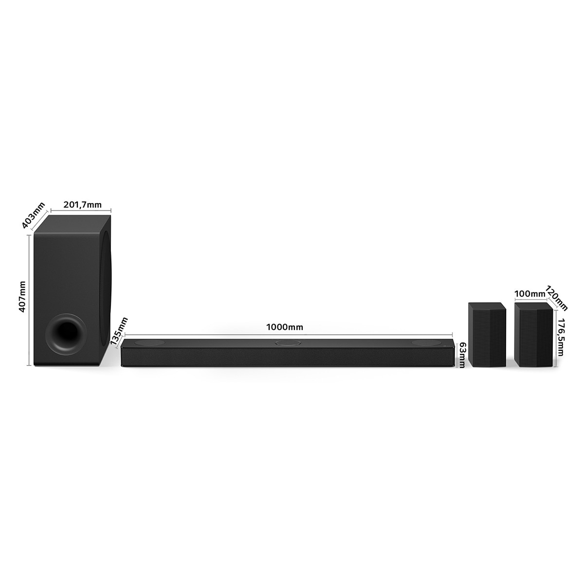 Barra de sonido LG S80TR AI Sound Pro 4K, 5.1.3, 580W, HDR10, Dolby ...